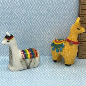 Adorable LLAMAS Llama Alpaca Alpacas Miniature Mini Tiny Figurine ...