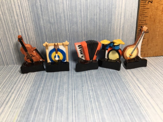 Tiny Musical Instruments: Violin Gong Accordian Drums Banjo - Etsy