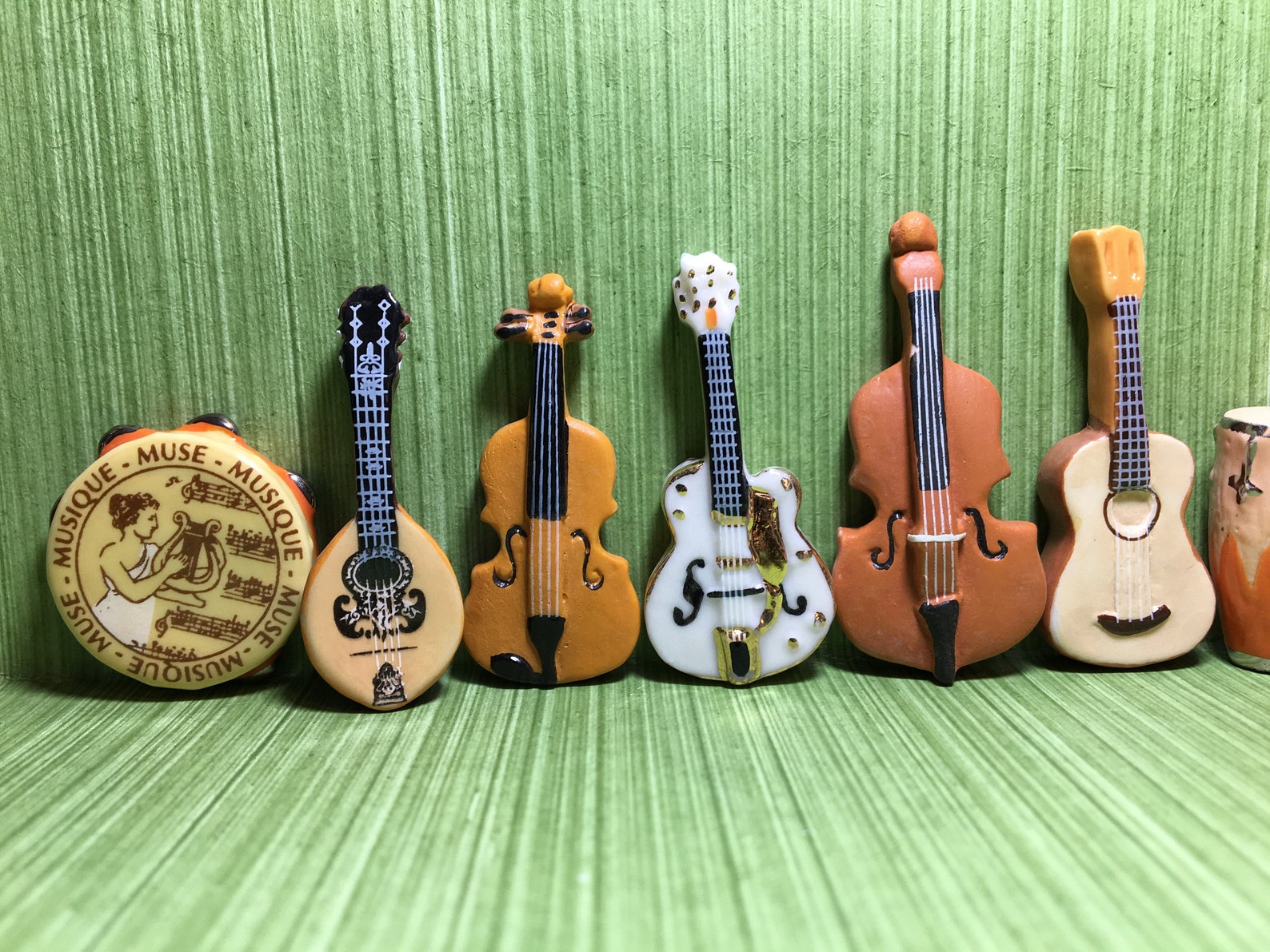 Tiny Musical Instruments: Electric Guitar Violin Accordian - Etsy