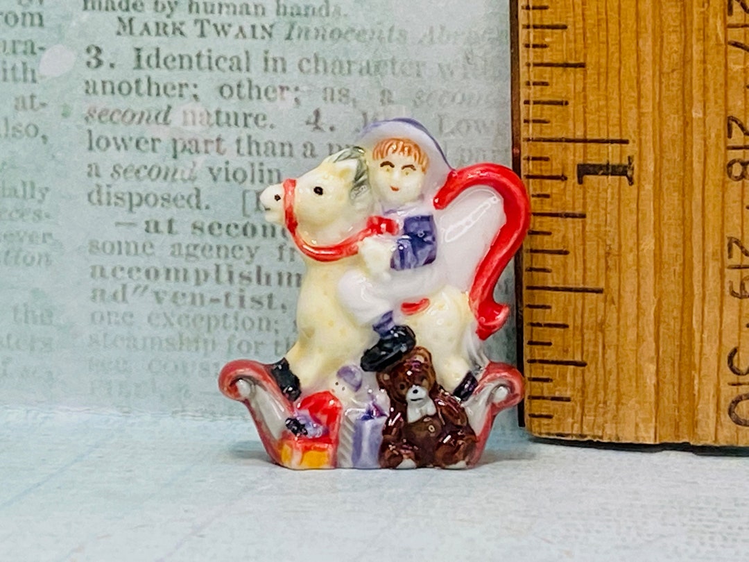 CHRISTMAS TEAPOT Rocking Horse Toys & Gifts Teapots French Feve Feves ...