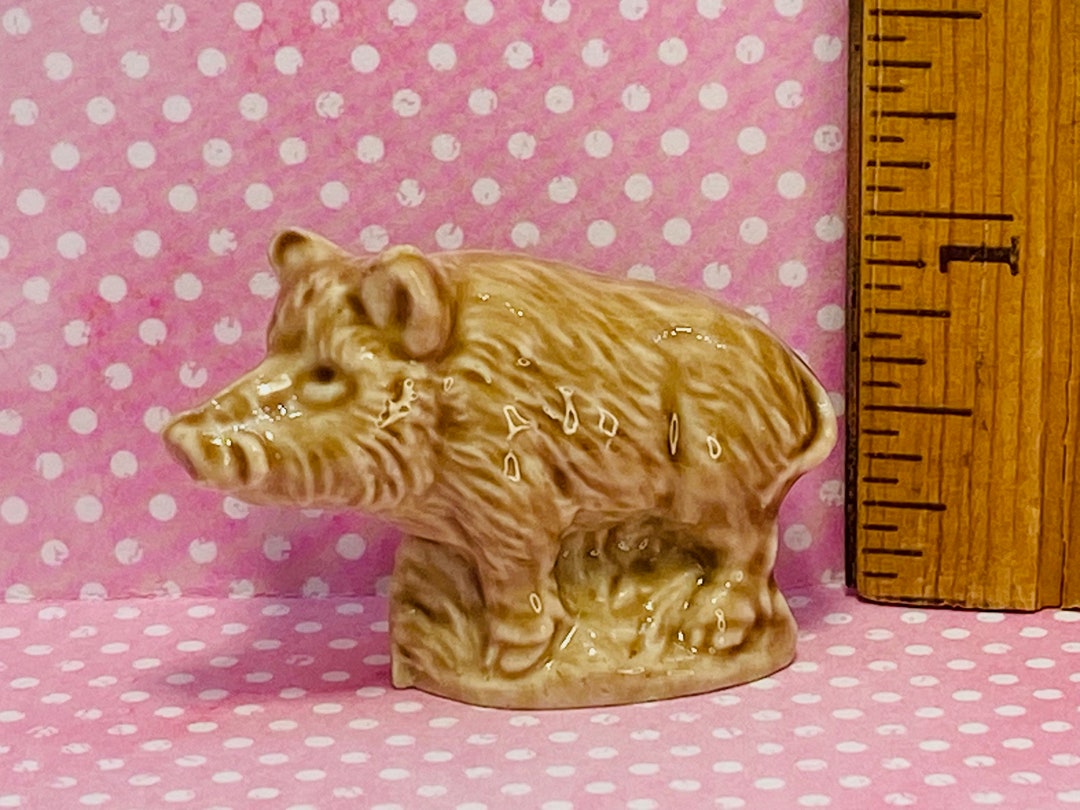 Wade England Whimsies Wild Pig BOAR Warthog Hand Painted Porcelain ...