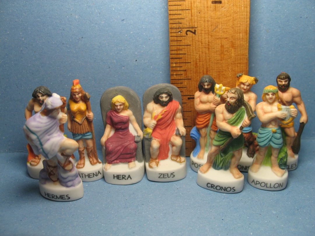 GREEK GODS Mythology Set 10 Pcs Zeus Hera Apollo Hades Athena... French ...