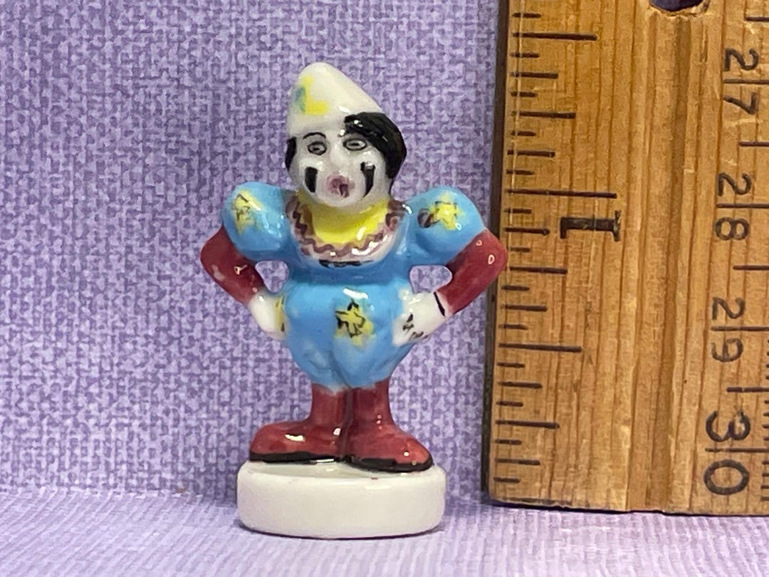 CIRCUS CLOWN Clowns Pierrot Hand Painted Vintage French Feve Feves ...