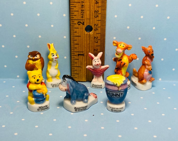 WINNIE the POOH Vintage 8pc Set Disney Roo Piglet Tigger Eeyore ...