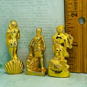 GOLD METAL Greek Gods Art Statues Venus Diana & Neptune Pick Favorites ...