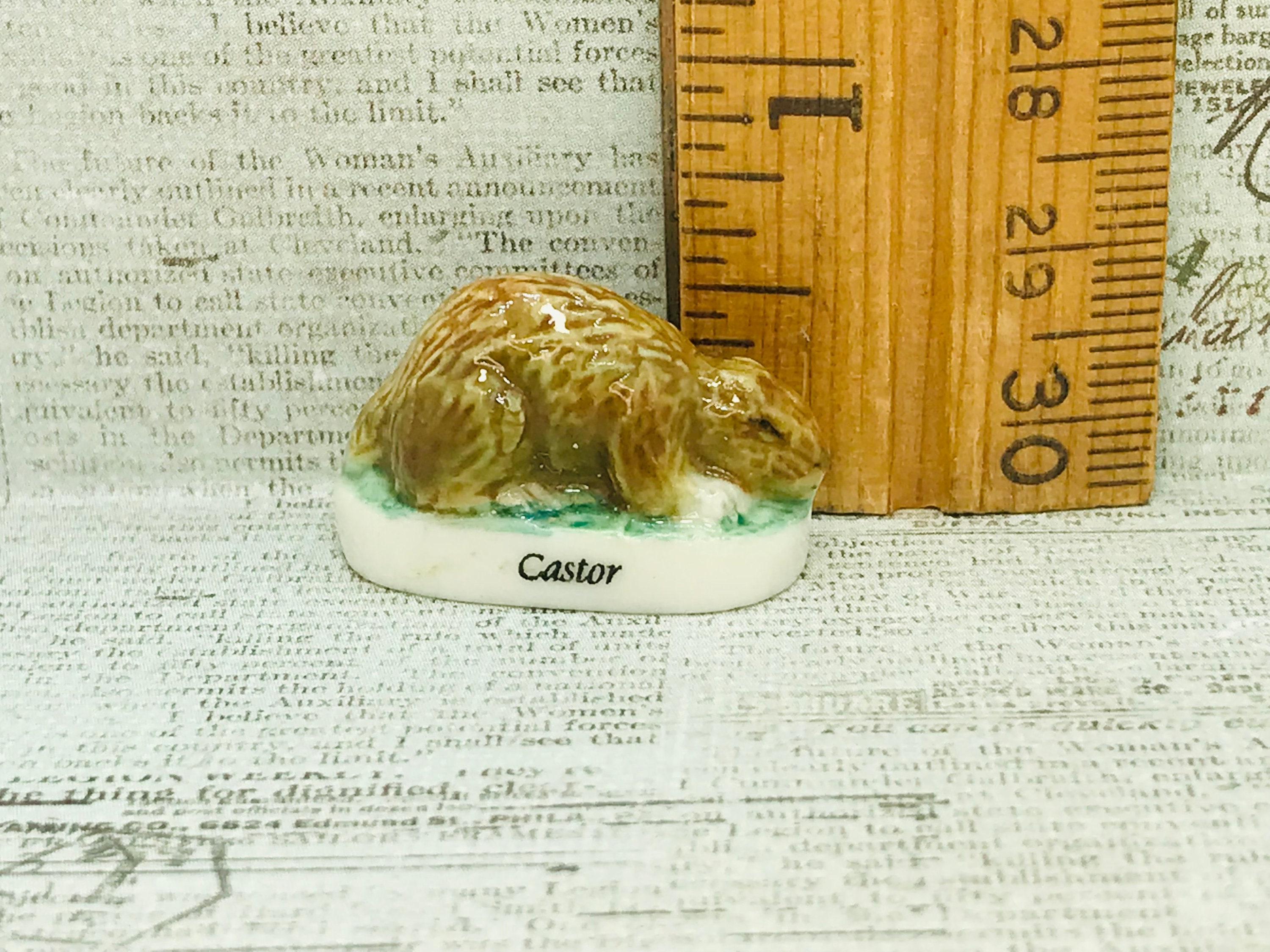 Tiny BEAVER Figure Beavers French Feve Feves Porcelain - Etsy