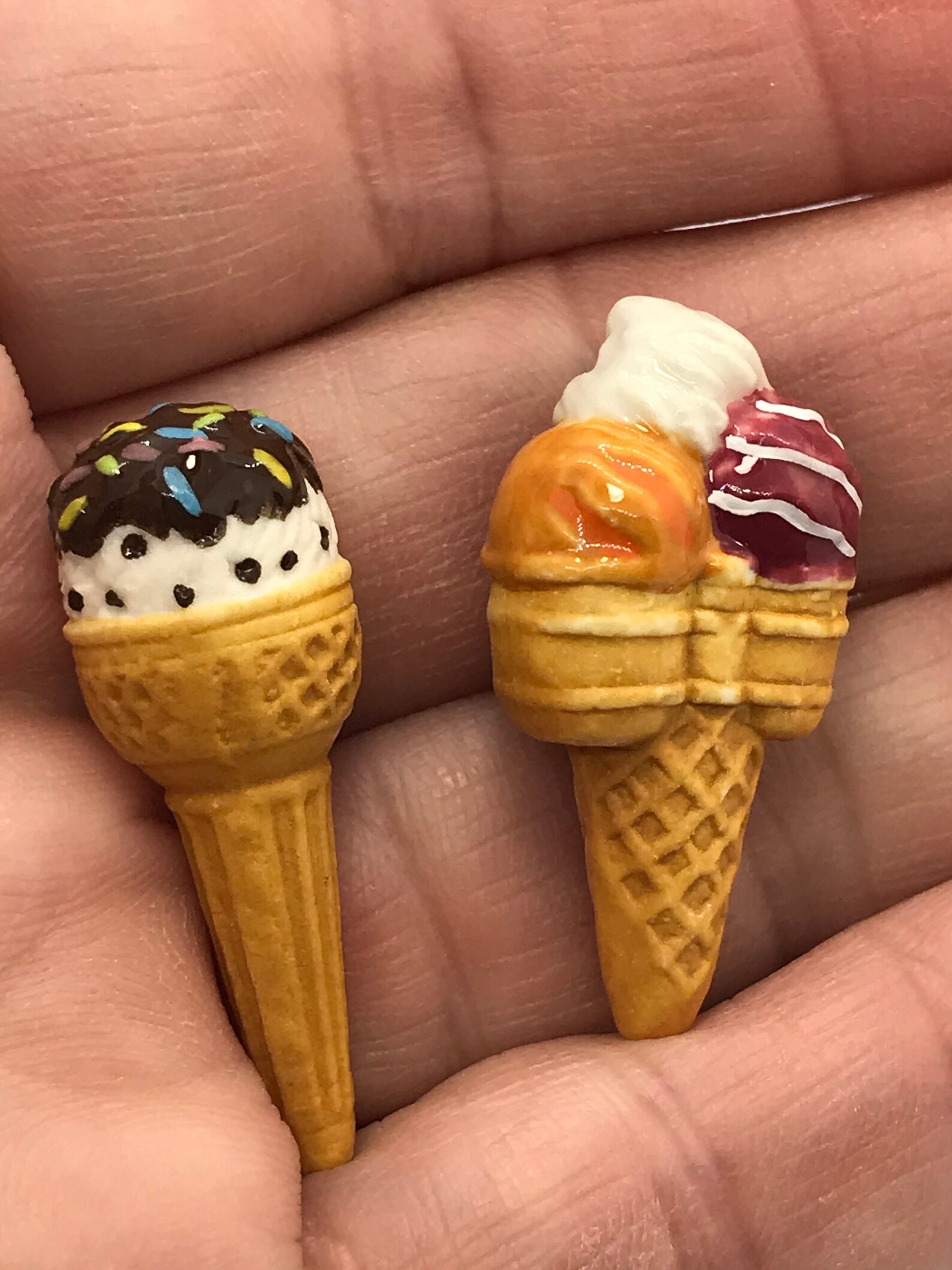 2 Fancy Ice Cream Cones Waffle Cone Sundaes Floats Parfaits - Etsy