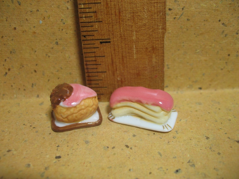 Tiny Pastries Cakes Desserts - French Feve Feves Porcelain Figurines ...
