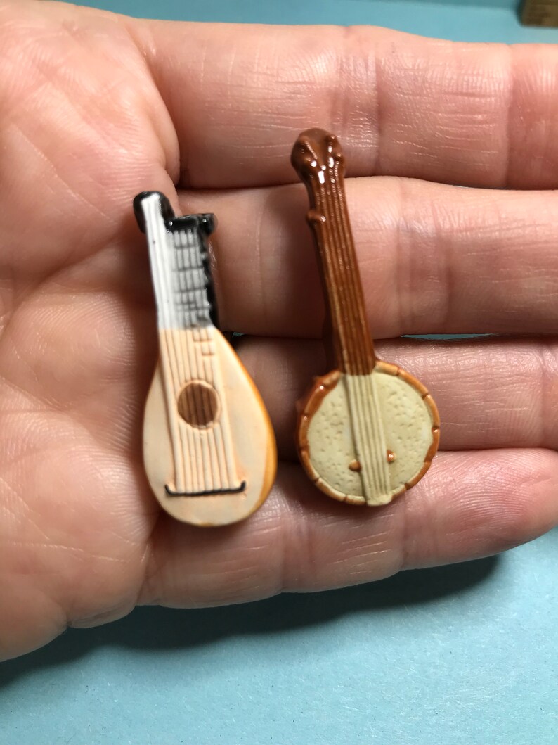 Tiny Musical Stringed Instruments: Fiddle Mandolin Banjo | Etsy