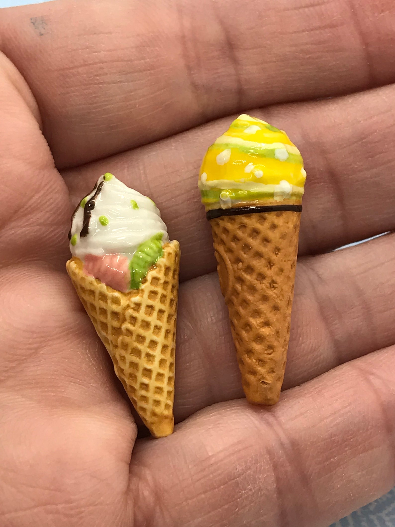 2 Fancy Ice Cream Cones Waffle Cone Sundaes Floats Parfaits - Etsy