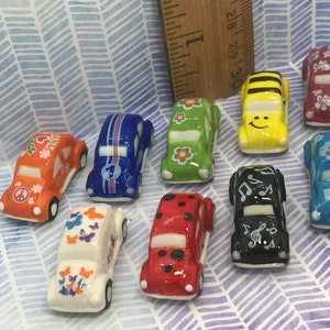 Tiny VW Beetle Bug Bugs Cars Citroen 2CV French Feve Feves Dollhouse ...