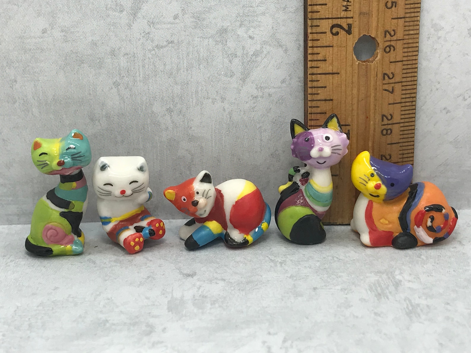 BRIGHT HAPPY CATS Cat Colorful Cartoon Kittens Kitty Kitten Hand ...