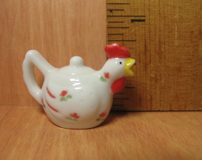 CHICKEN Teapot Animal Teapots Hen Rooster Farm Country Kitchen French ...