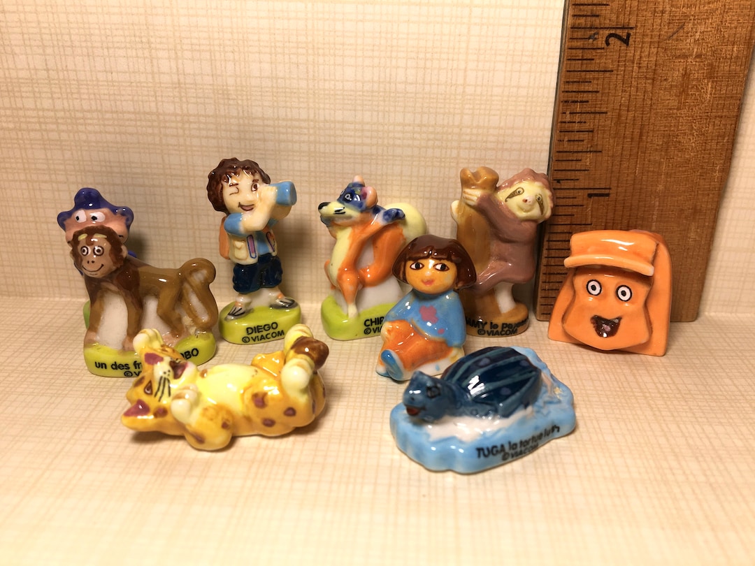 DORA the EXPLORER & DIEGO Figurines Set of 9 French Feve Feves ...