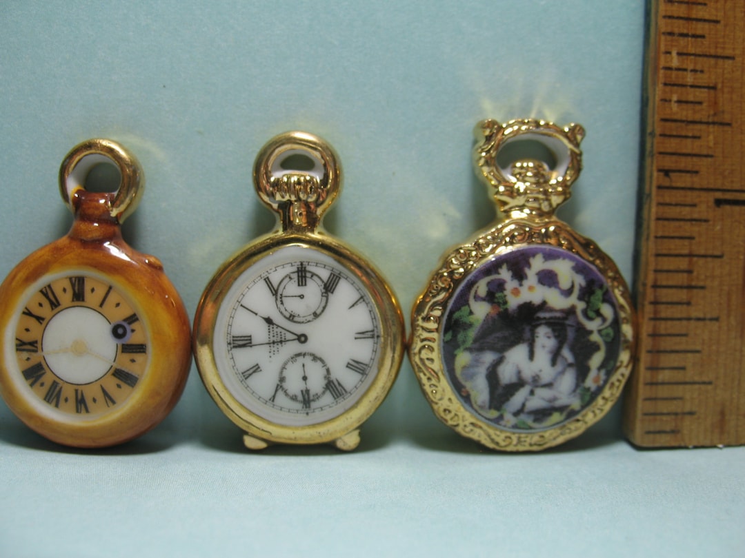 Fancy Vintage Gold POCKET WATCH Clock Timepiece Watches Wrist - French ...