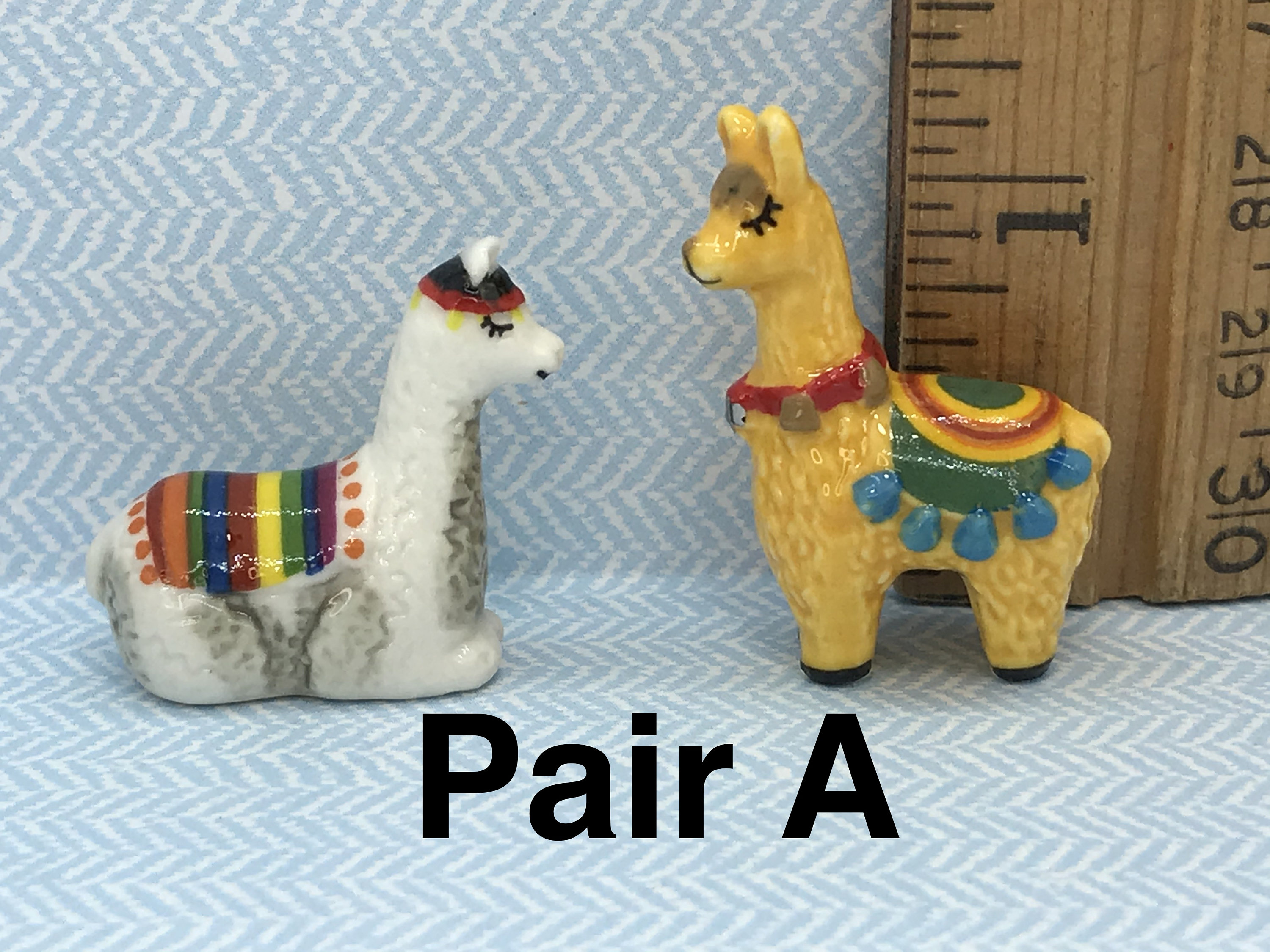 Adorable LLAMAS Llama Alpaca Alpacas Miniature Mini Tiny Figurine ...