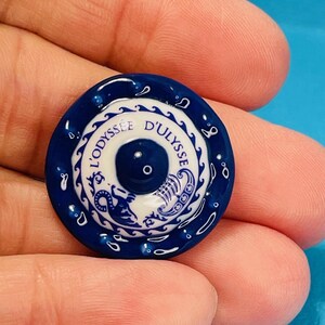 Ancient GREEK POTTERY Ulysses Odyssey Blue & White Vase Bowl Shield ...