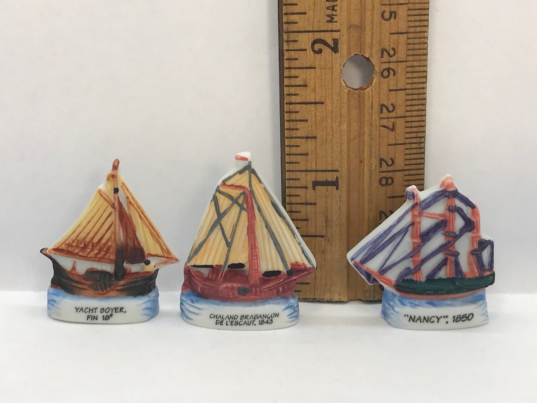 3 ANCIENT SHIPS Sailing Masted Ketch Schooner Boats Ship Boat Ocean ...