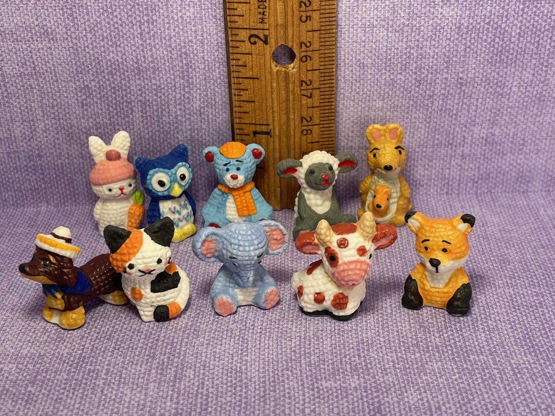 Crochet NURSERY ANIMALS Gurumi Baby Stuffed Animal Toy Bunny Owl Bear ...