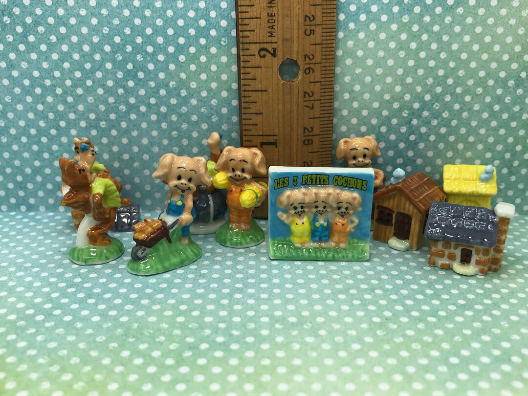 The 3 LITTLE PIGS Fairy Tale Vintage - Set of 10 Pcs Three Pig Fable ...