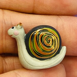 SNAILS Decorated Shells Snail Figures Escargot Sculptures - French Feve ...