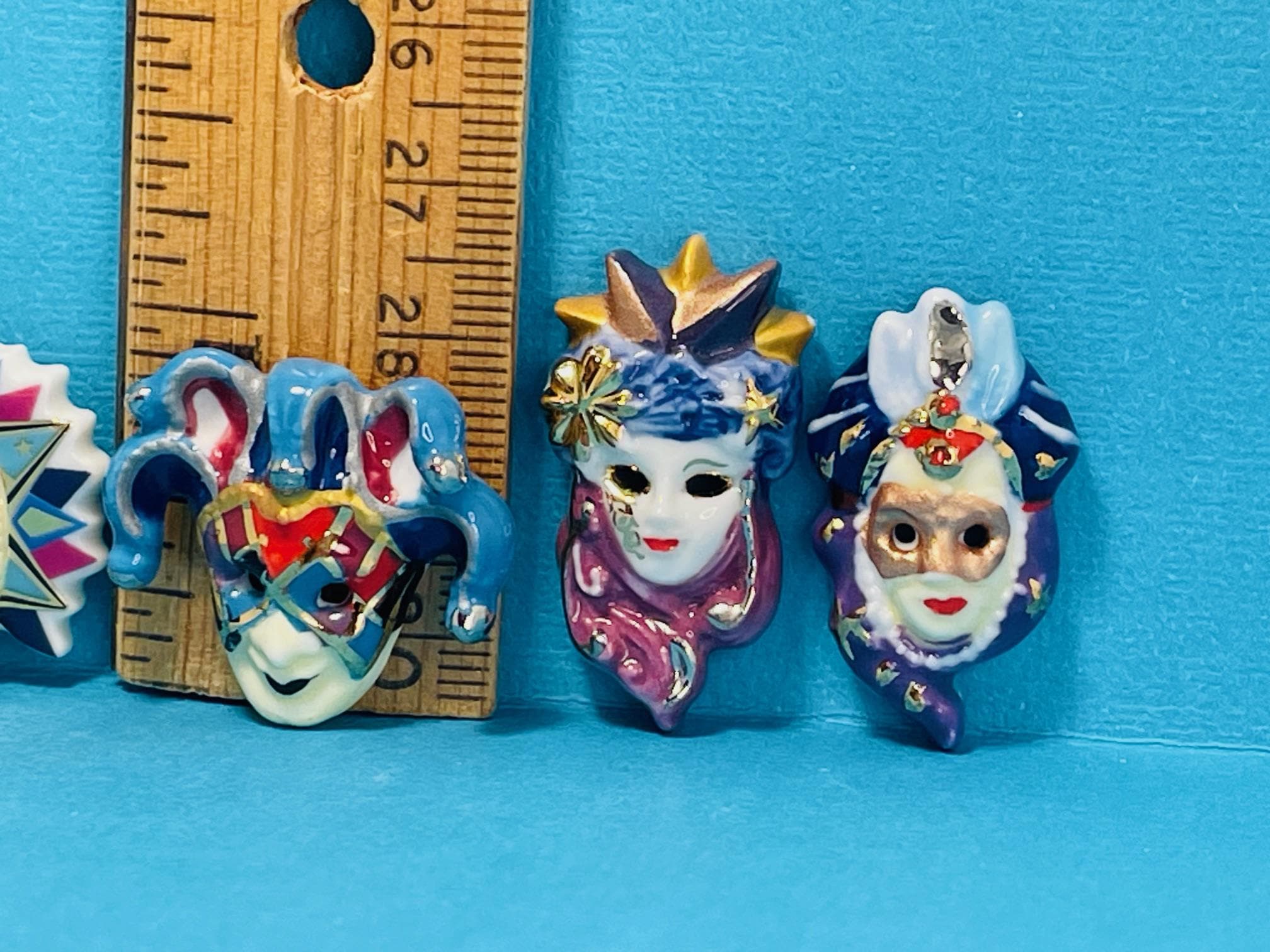 Sun & Moon VENETIAN Parade Carnival Mardi Gras MASK Masks French Feves ...
