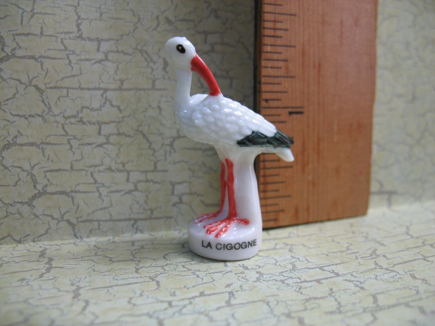 STORK - Bird Birds Storks - French Porcelain Feve Feves Mini Figurine ...