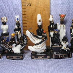 EGYPTIAN Mythology Egypt Gods OSIRIS & SOBEK Painted Porcelain With ...