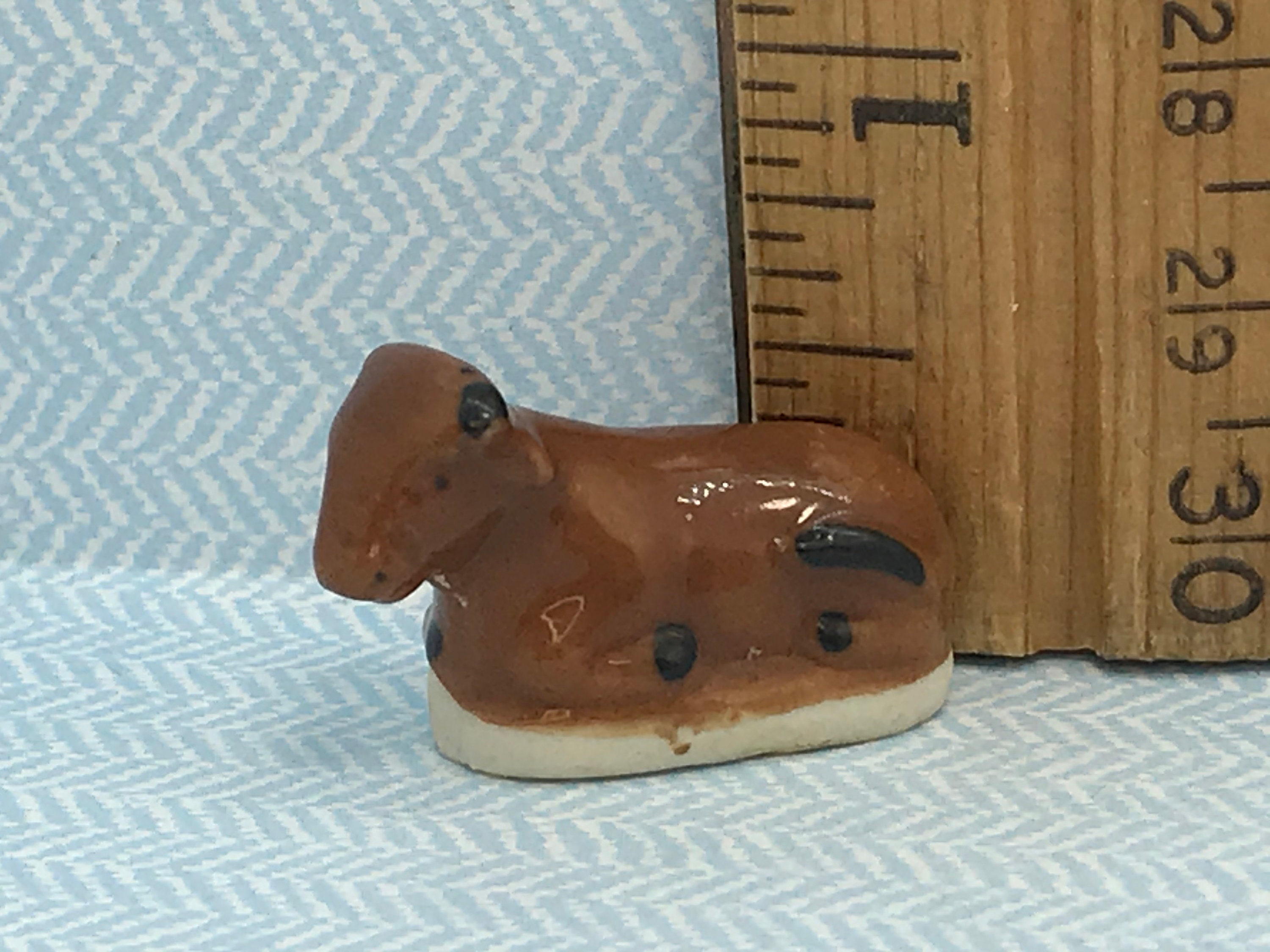 Tiny COW Calf Perfect for a Nativity Vintage Animal Animals Farm Creche ...