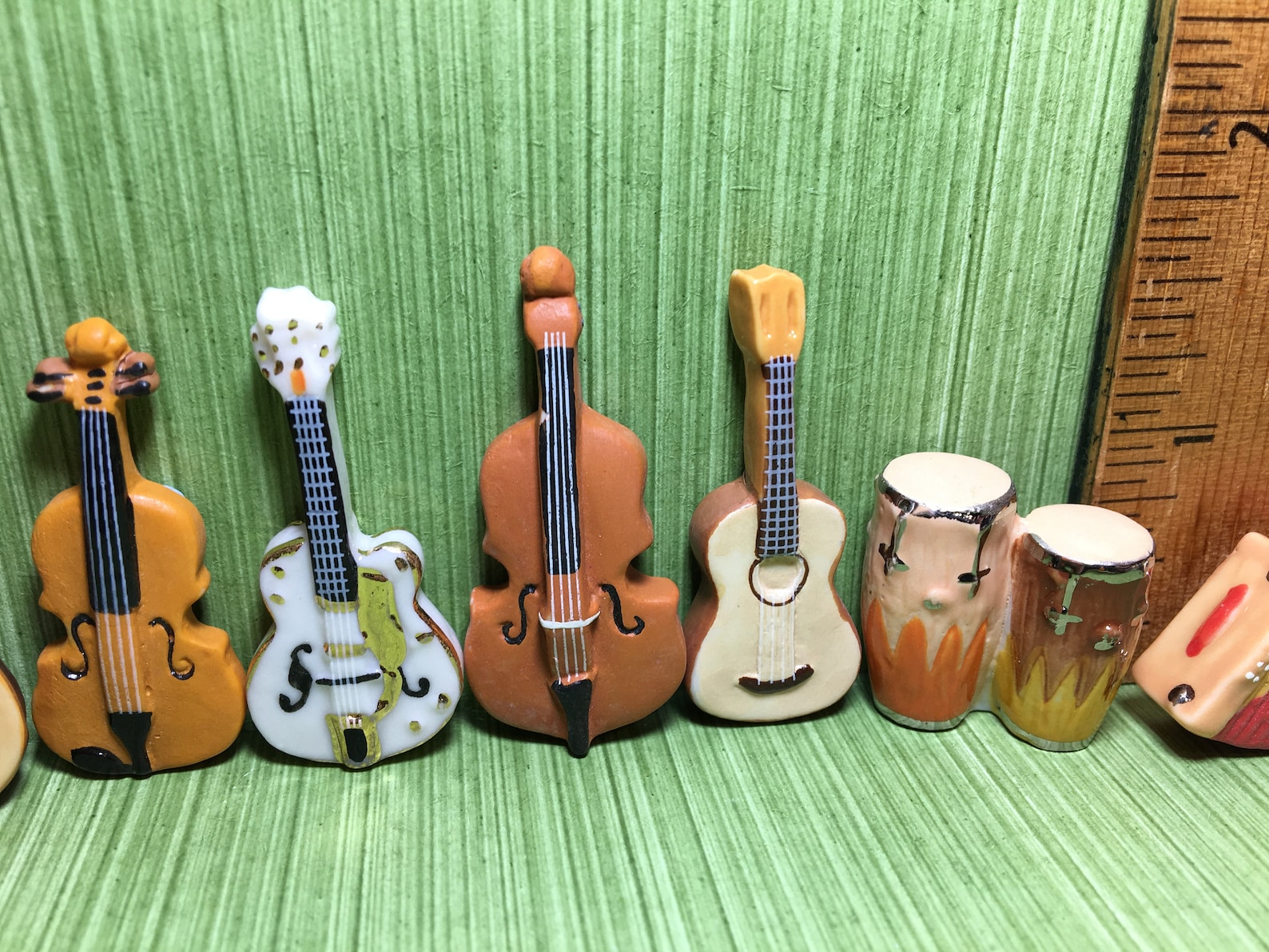 Tiny Musical Instruments: Electric Guitar Violin Accordian - Etsy