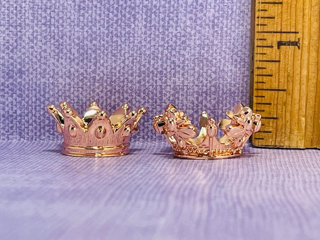 Rose Gold Metal CROWNS Royal Headdress Gold Crown Tiara King Queen ...
