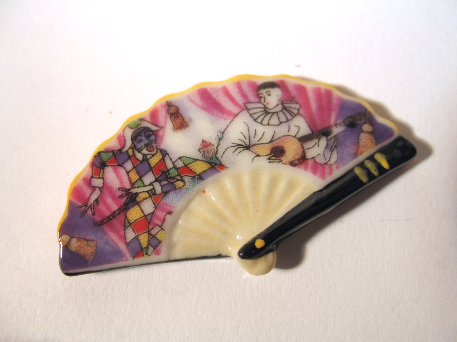 Ladies Hand Fans French Italian Clown Pierrot Harlequin Fan - Etsy