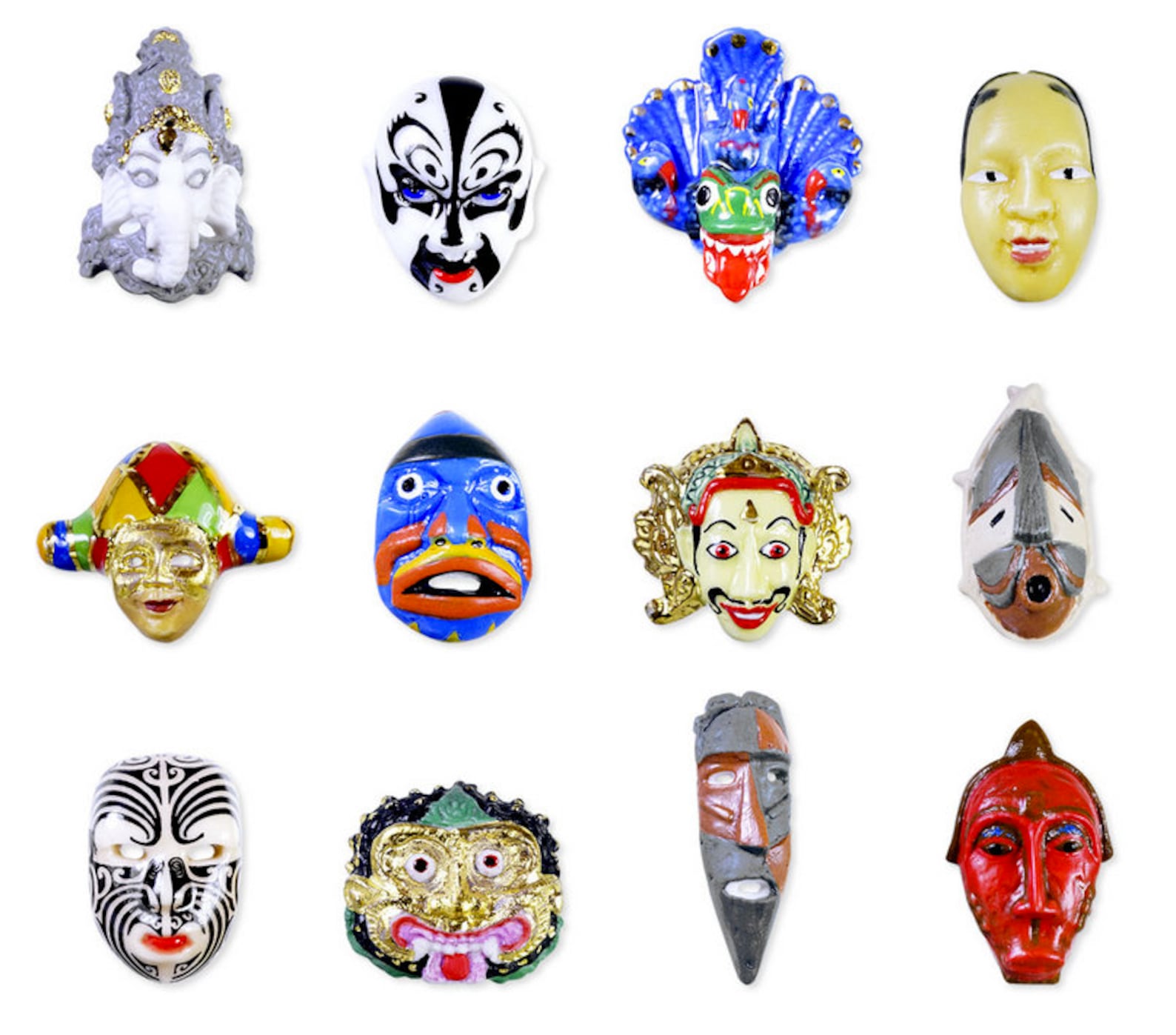 WORLD MASKS Mask Carnival African Japanese Indonesian Maori - Etsy