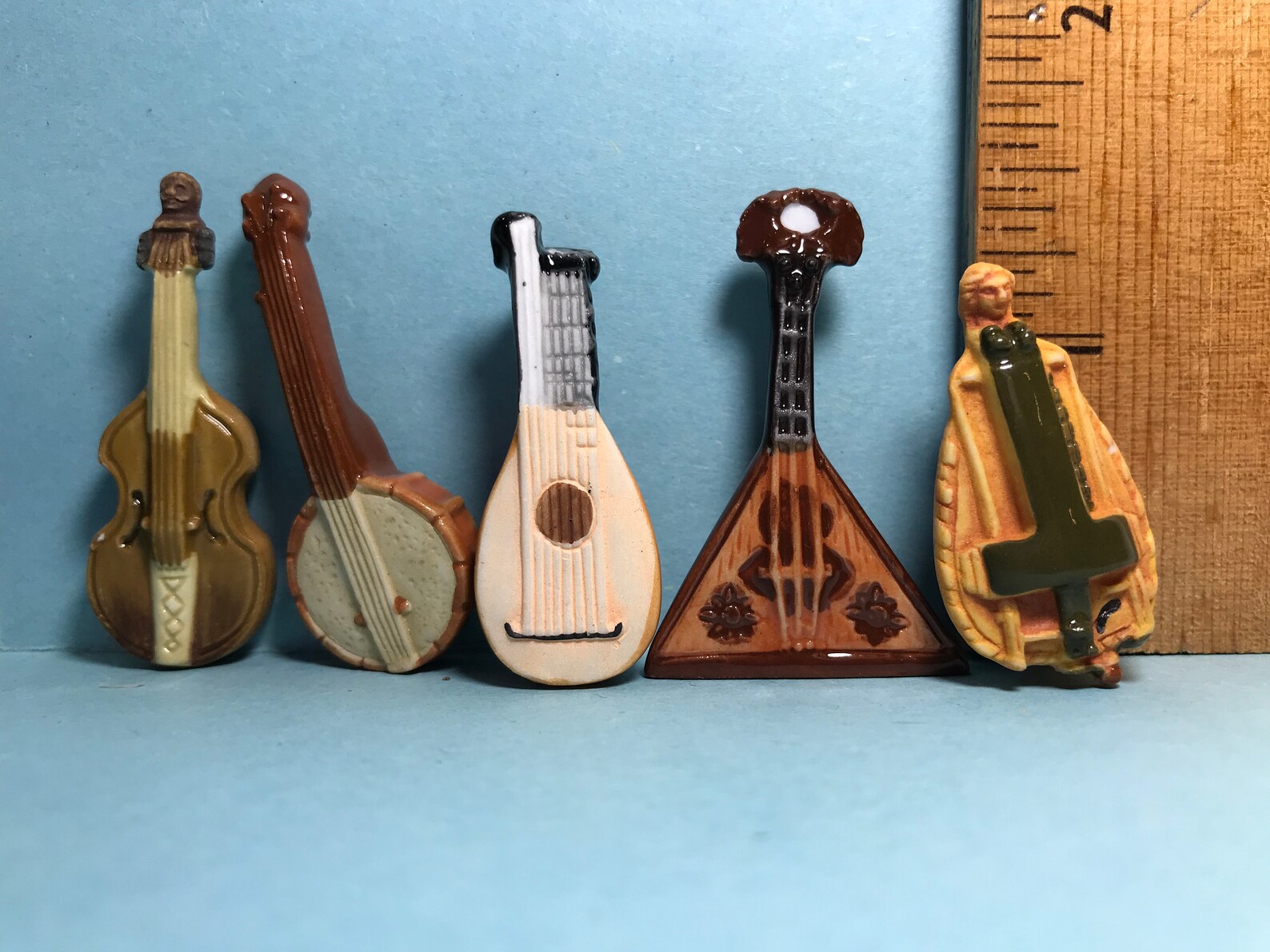 Tiny Musical Stringed Instruments: Fiddle Mandolin Banjo | Etsy