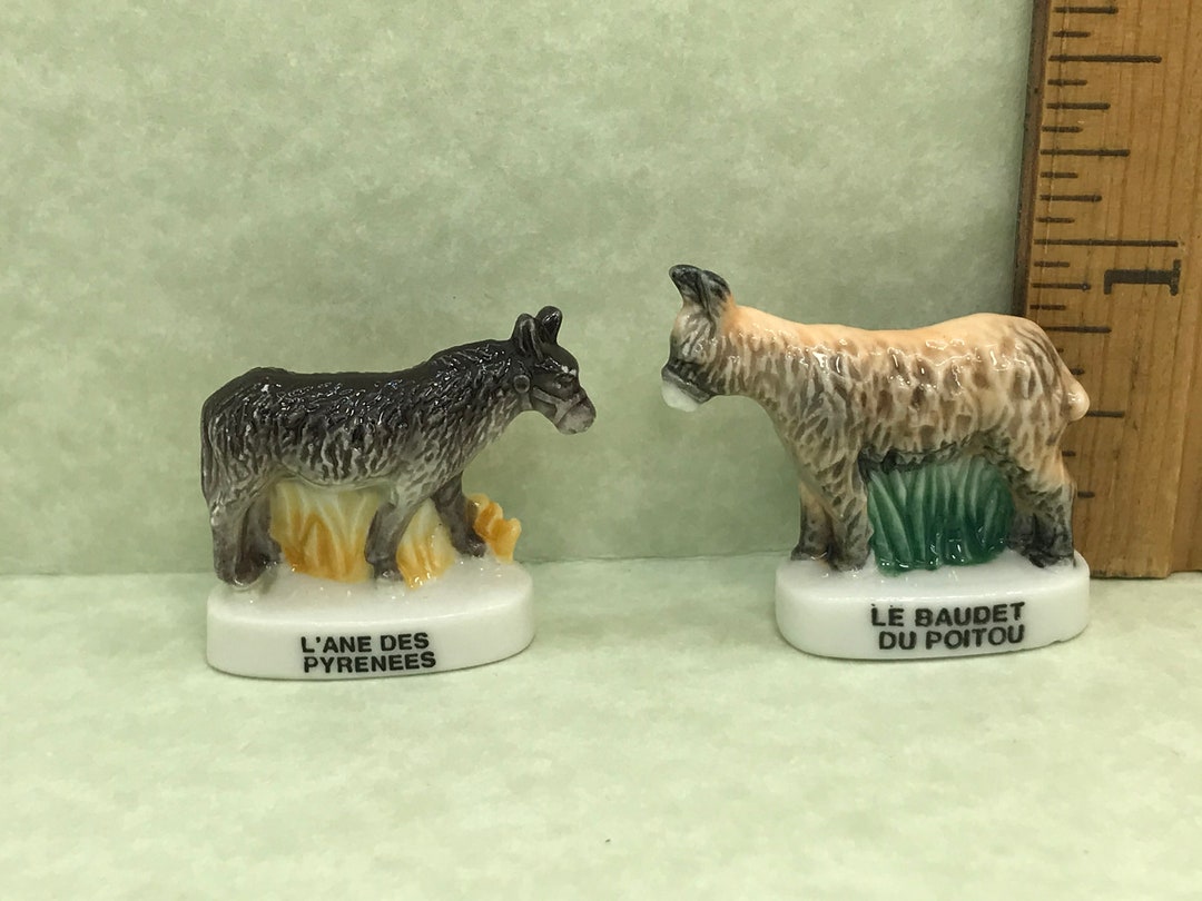 CLEARANCE Donkey Burro Mule Breed French Feves Porcelain Figurines ...