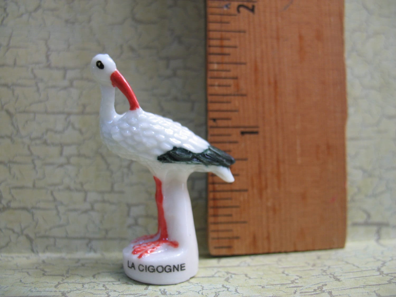 STORK - Bird Birds Storks - French Porcelain Feve Feves Mini Figurine ...