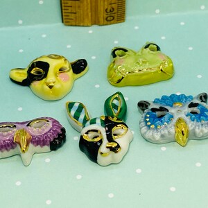 ANIMAL MASKS Parade Carnival Mardi Gras Mask Lamb Frog Rabbit Owl Bird ...