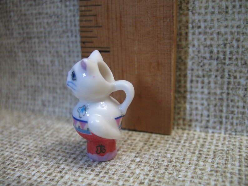 CAT PITCHER Fun Animal Jug Pottery Kitten Kitty Miniature | Etsy
