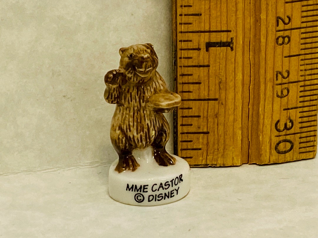 Tiny BEAVER Figure Beavers French Feve Feves Porcelain Figurines ...