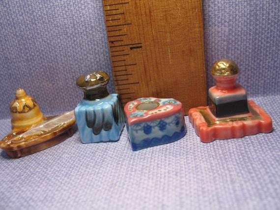 Tiny INKWELLS Ink Pots Quill Vintage Style Inkwell French | Etsy