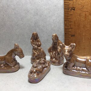 Elegant BRONZE NATIVITY Set Mary Joseph Jesus Wise Men Villagers 12 Pcs ...