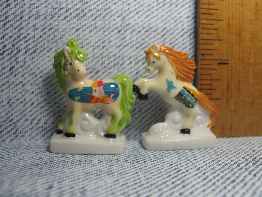 French Feves LITTLE PONY Style Horse Parade Colt Horses Ponies Tiny ...