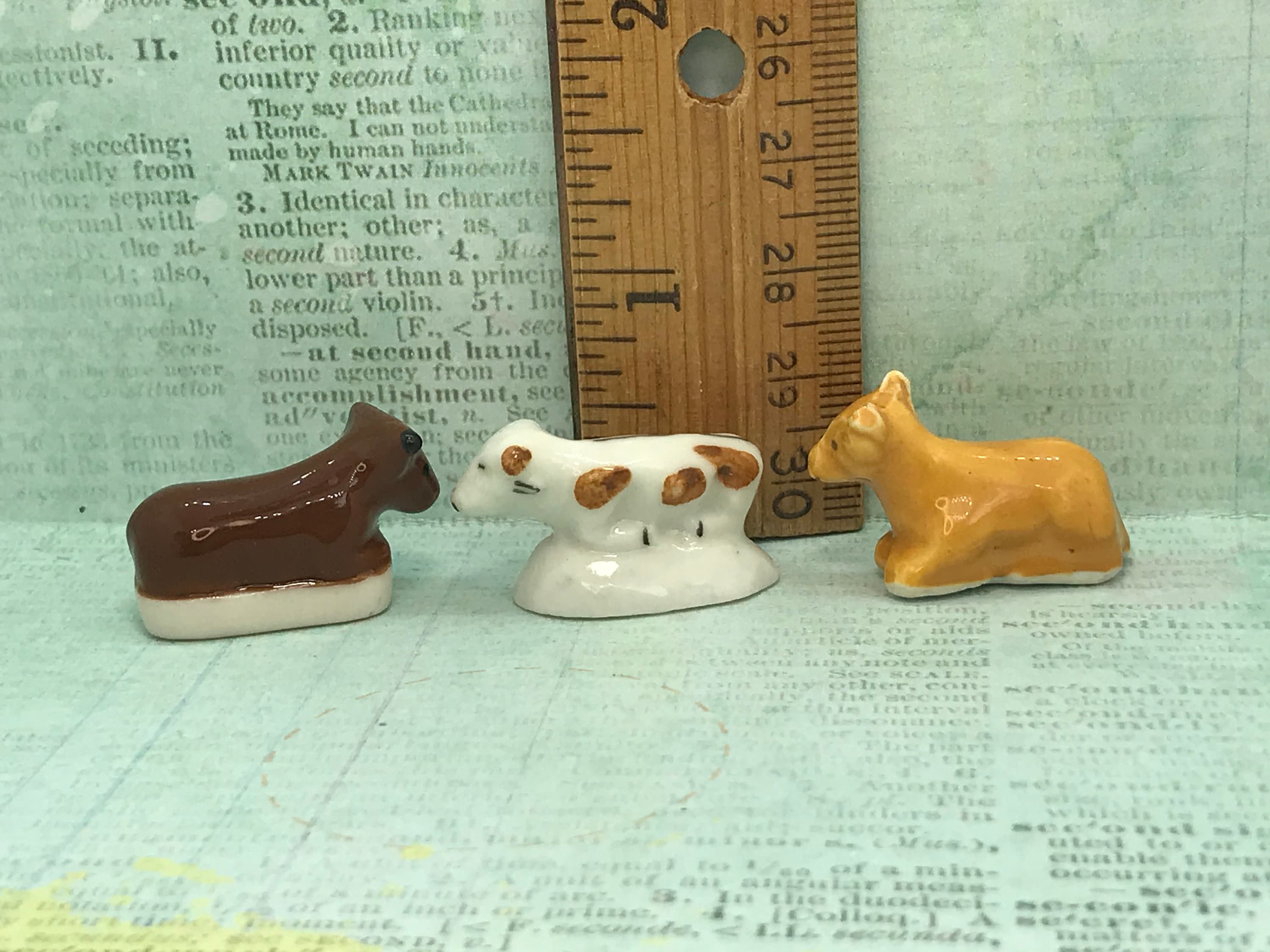 Tiny COW Calf Cows Cattle Perfect for a Nativity Vintage | Etsy