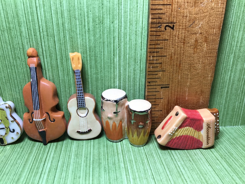Tiny Musical Instruments: Electric Guitar Violin Accordian | Etsy