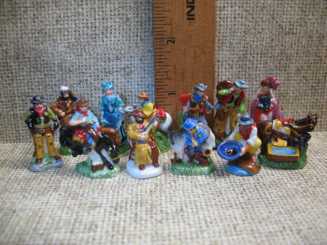 WILD WEST 11 Pcs Set Cowboys Miners Farmers Sheriff *white Horse ...