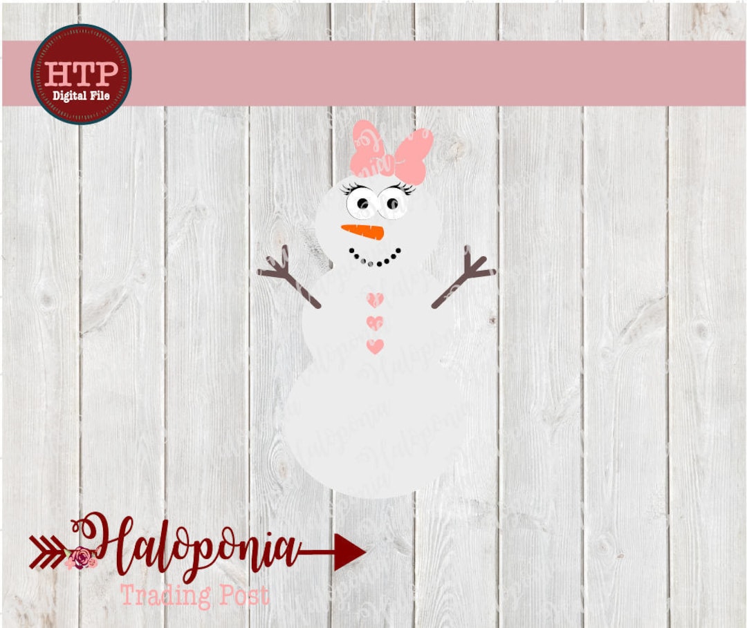 Winter Snowgirl SVG File - Etsy