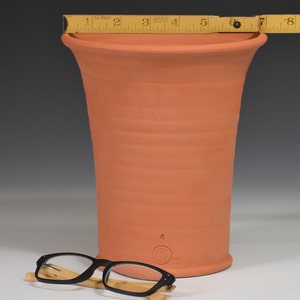 Hand Thrown Terracotta Long Tom. 4# Size, 8" Tall and 7" Wide at the ...