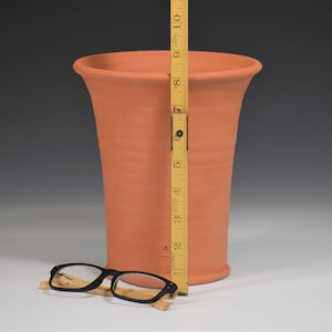 Hand Thrown Terracotta Long Tom. 4# Size, 8" Tall and 7" Wide at the ...