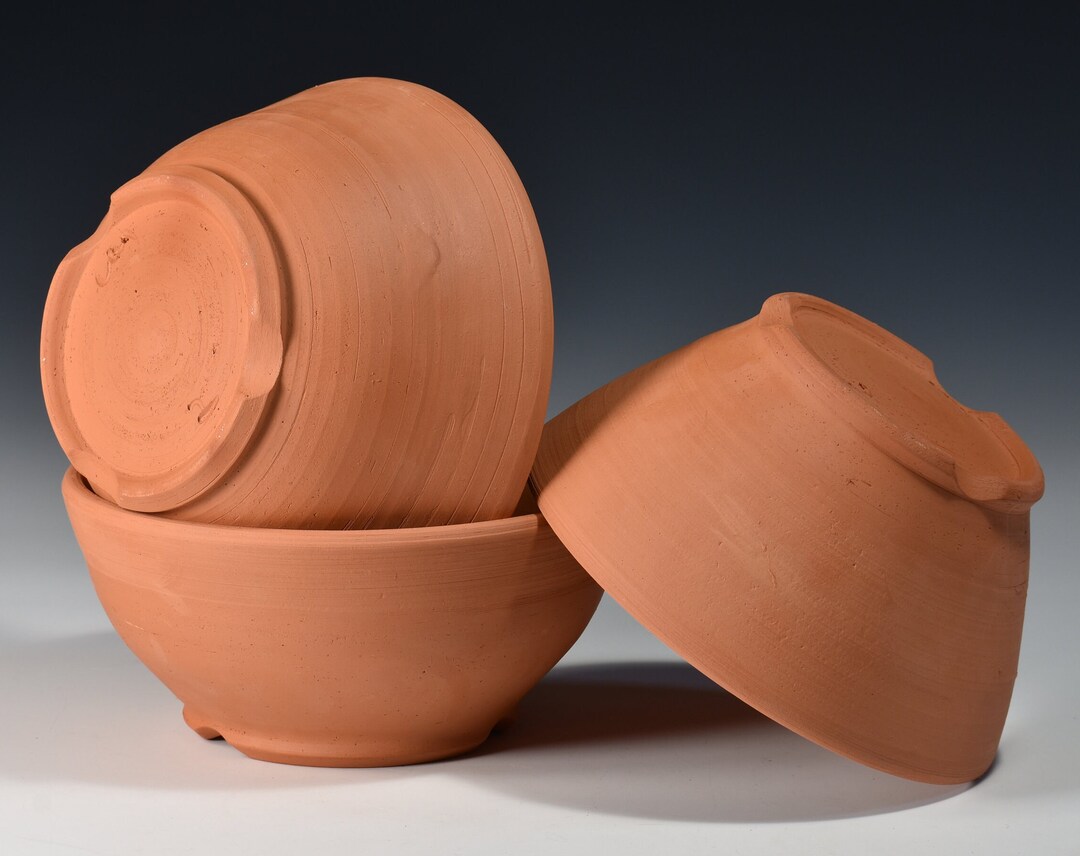 Hand Thrown Planting Bowls. Set of 3 Unglazed. About 7 - Etsy