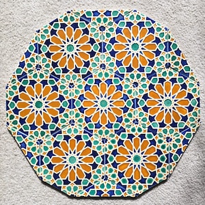 Hand Painted Moroccan Tiles - Orange Tiles - Ceramic Accent Tiles ...